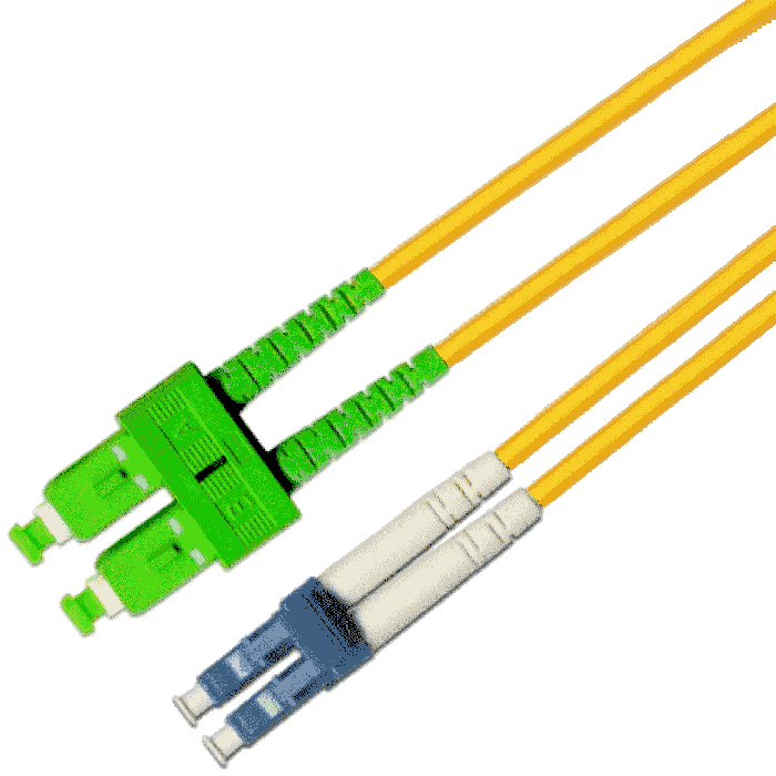 All System Broadband ASBJA2R2S17001M 1 Meter Duplex LC/UPC-SC/APC Fiber ...