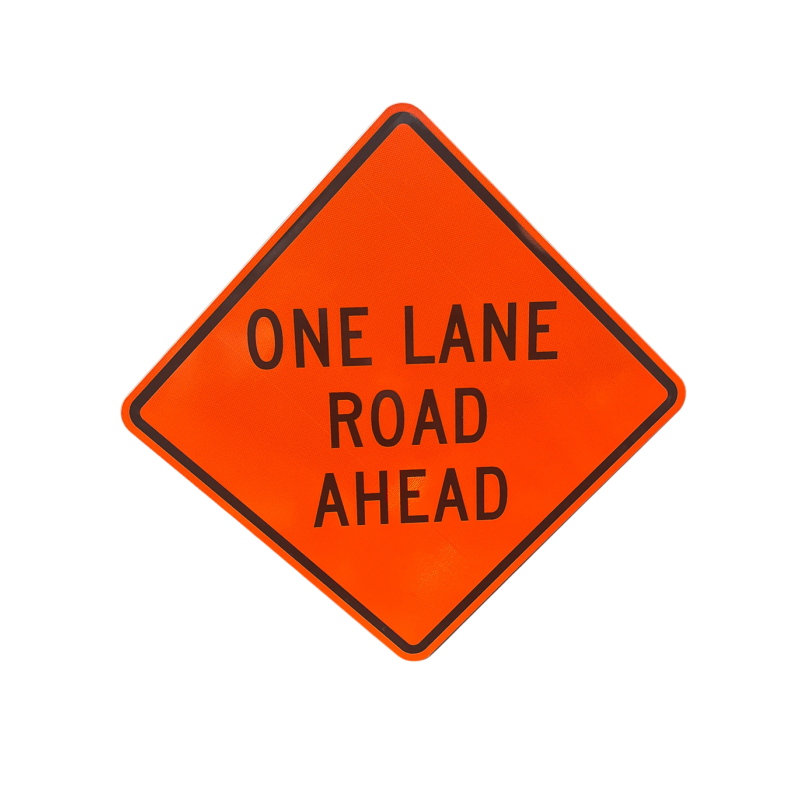 Eastern Metal One Lane Road Ahead Sign